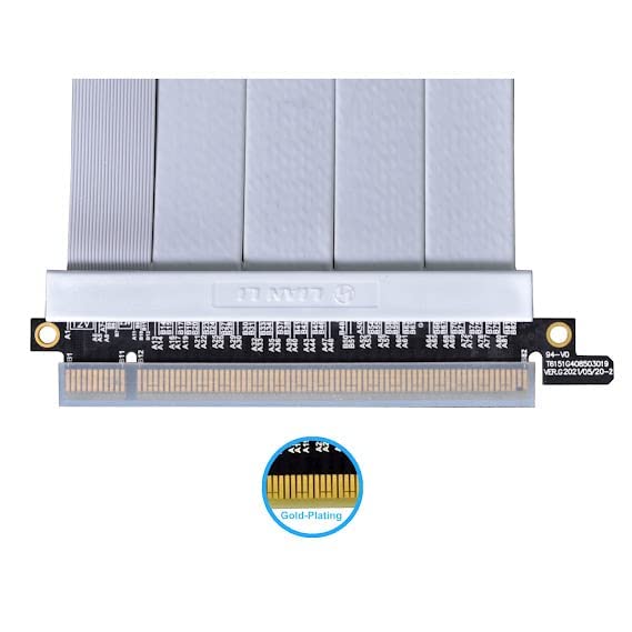 Lian Li 600mm PCI-e 4.0 Riser Cable White - PW-PCI-4-60W