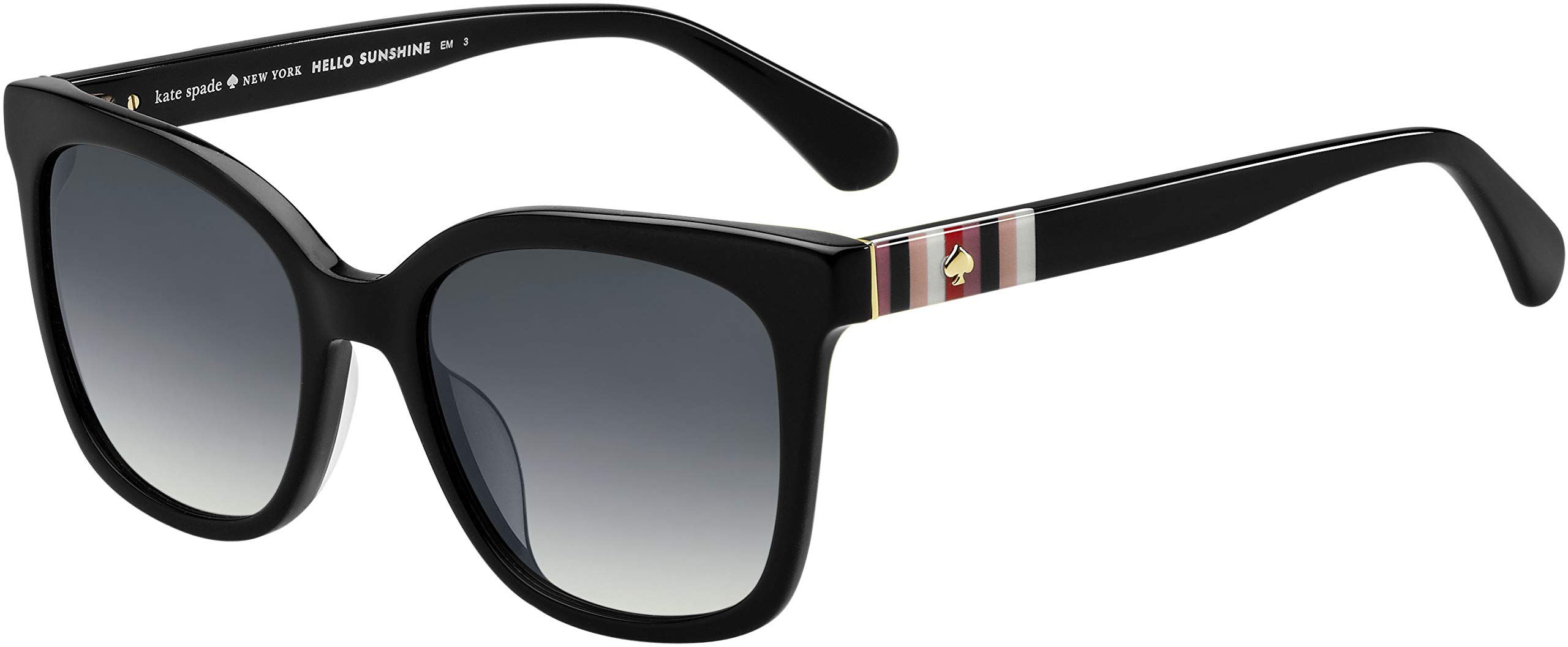 kate spade new york Kiya/S 0PJP/IC 53M Blue/Grey Mirror Shaded Silver Square Sunglasses for Women + BUNDLE with Designer iWear Eyewear Kit