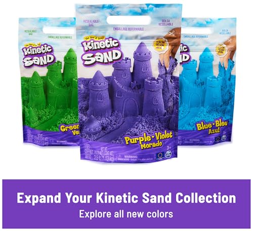 Kinetic Sand, Squish N’ Create Playset, with 13.5oz of Blue, Yellow, and Pink Play Sand, 5 Tools, Sensory Toys for Kids Ages 3 and Up