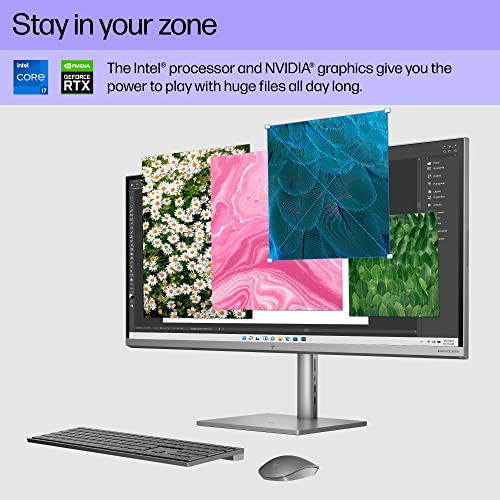HP Envy 34 inch All-in-One Desktop PC, WUHD Display, 12th Generation Intel Core i7-12700, 32 GB RAM, 1 TB SSD, NVIDIA GeForce RTX 3060 Graphics, Windows 11 Home, 34-c1050 (2023)