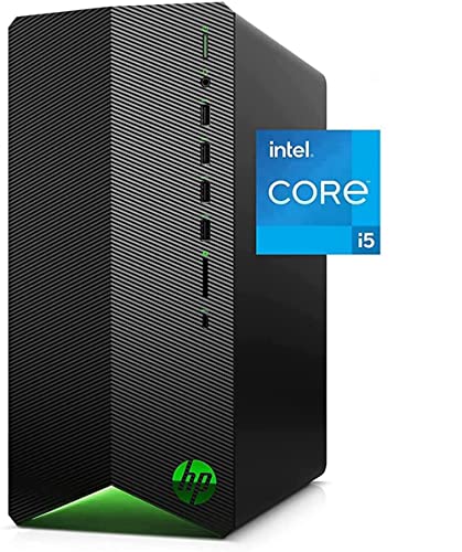HP Pavilion Gaming Desktop, 11th Gen Intel Core i5-11400F (6 Cores, up to 4.4GHz, Beat i7-9700K), 16GB DDR4 RAM, 512GB PCIe SSD, NVIDIA GeForce GTX 1650, WiFi, Pre Built PC Bundle with JAWFOAL
