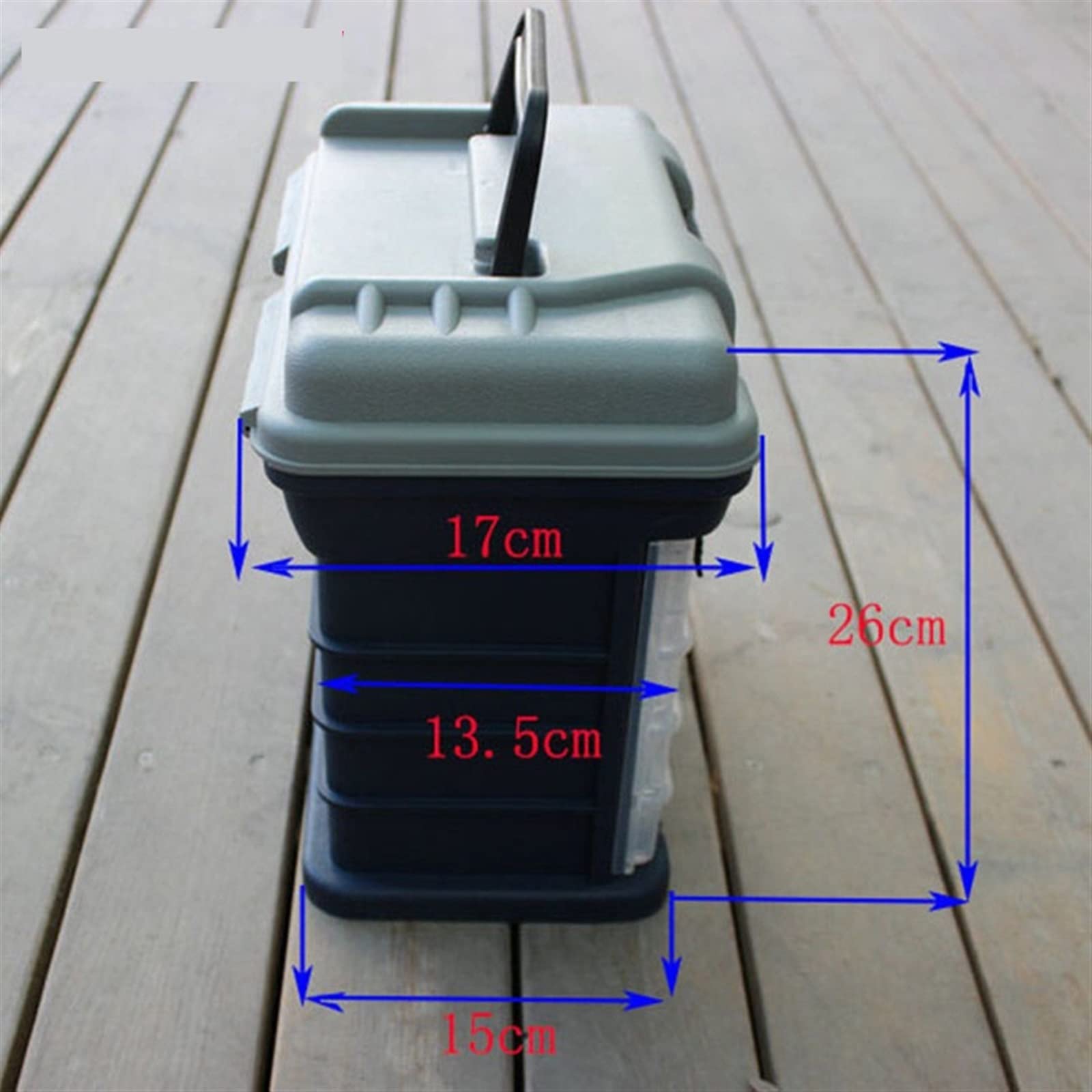 KOWMsnh Closet Mounted Storage Plastic Handle Fishing Gear Box 5 Layers Large Box Fishing Tools Sea Fishing Accessories Organizer Case (Size : Vermelho)