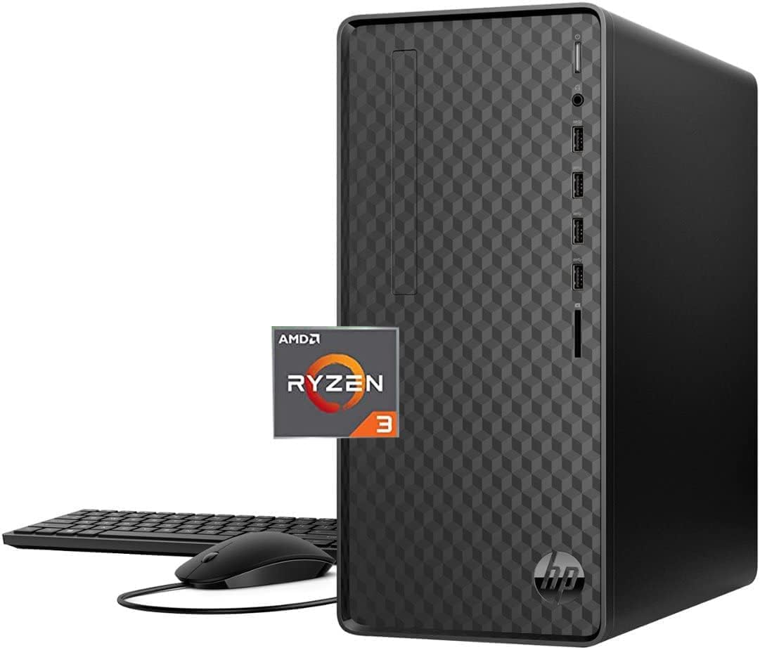 HP 2023 Newest Desktop, AMD Ryzen 3 5300G Processor(4 core 4GHz), 16GB DDR4 RAM, 1TB SSD, AMD Radeon Vega Graphics, Wi-Fi, Bluetooth, Windows 11 Home, Bundle with JAWFOAL