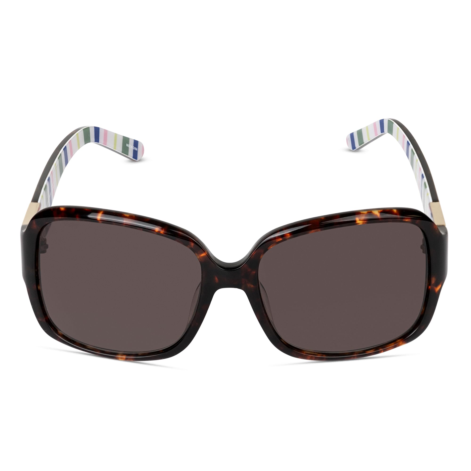 Kate Spade Women's Lulu Rectangle Sunglasses (Havana Frame/Brown Lens)