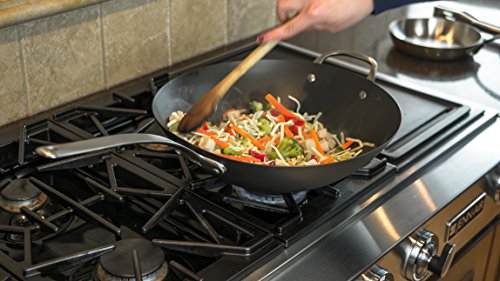 ICON Carbon Steel Dishwasher Safe Oven Safe Induction Safe Cookware (14- Inch Wok)