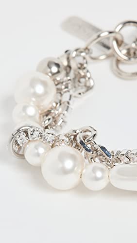 Justine Clenquet Women's Taylor Bracelet, Palladium, Silver, Off White, One Size