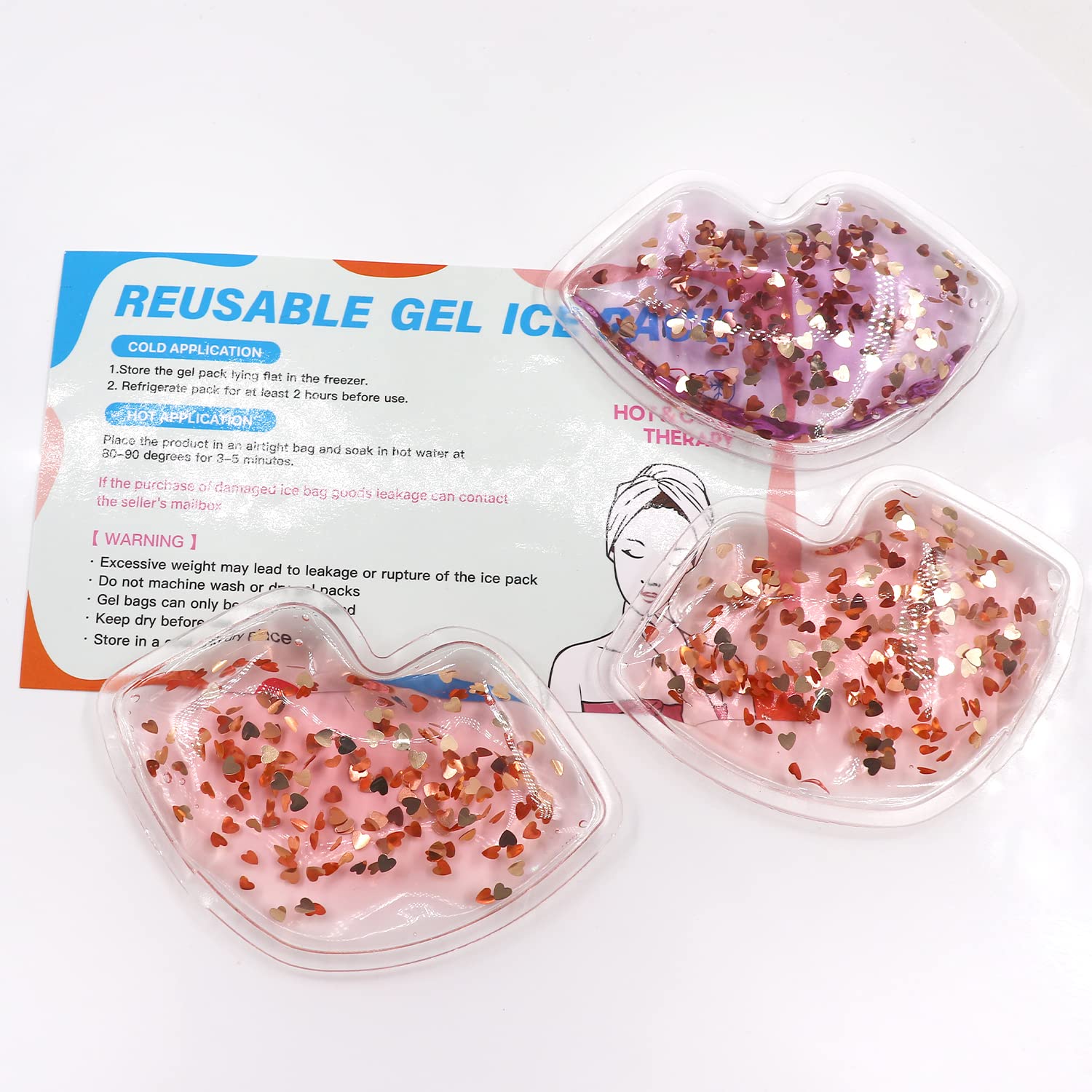 Lip ice Bag, Lip ice Pack, Lips Cold Compress, Lip pain relief ice pack, Reduce Lip Pain and Swelling, Lip care ice pack after surgery(3 Pcs)