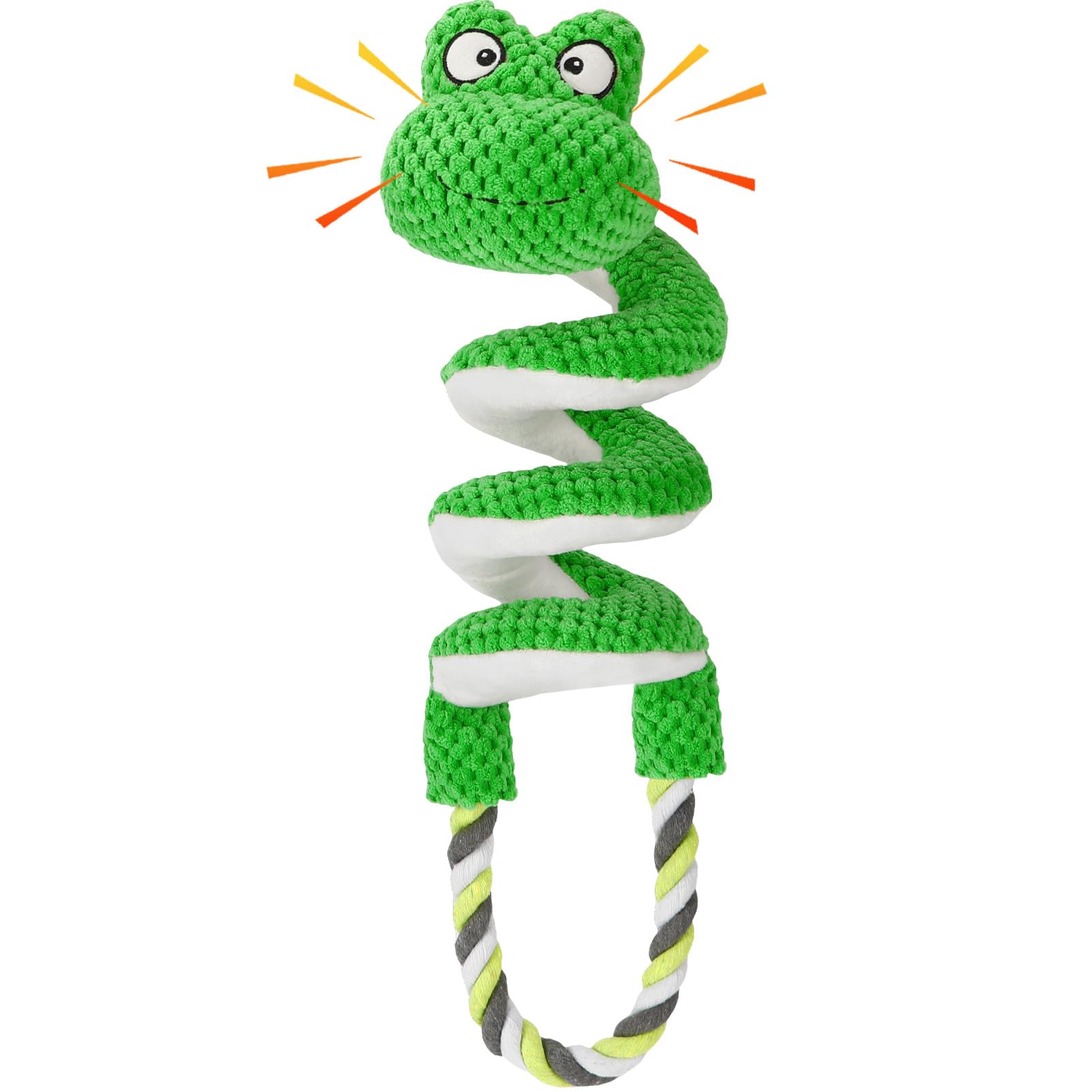 Letsmeet Interactive Squeaky Dog Toys with Pull Rope, Large Dog Tug of War Toy, Plush Puppy Chew Toys for Dental Health, Great for Small, Medium and Big Dogs