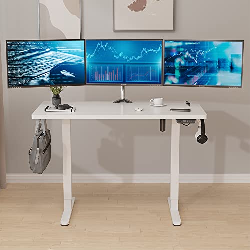 JYLH JOYSEEKER Electric Adjustable Height Desk and Triple Monitor Mount
