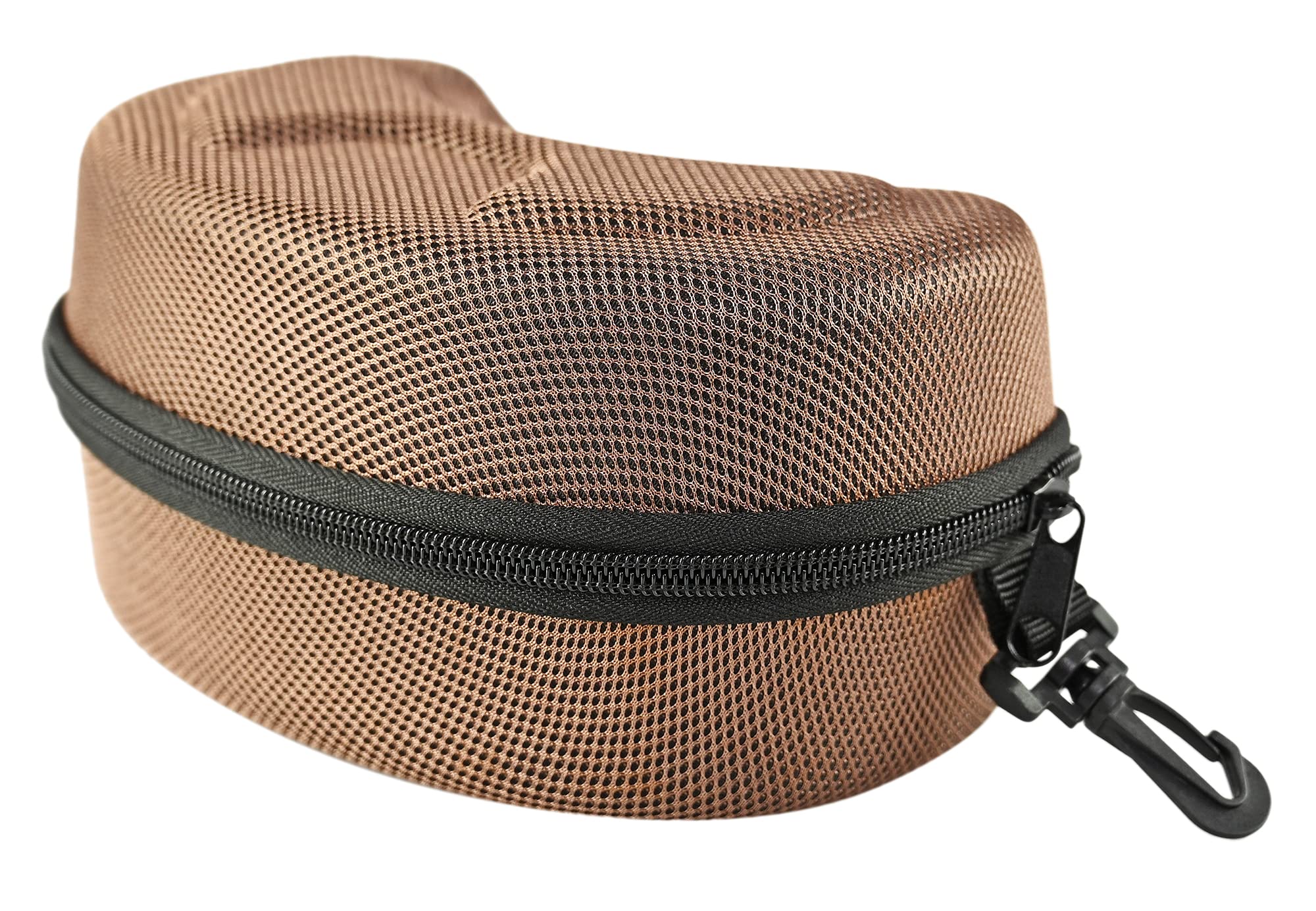 Home-X Sport Goggles Case, Snow Goggles Holder, Safety Glasses Case for Men and Women, Zippered Hard-Shell Glasses Case, 8" L x 4 ¾” W x 4" H, Gray