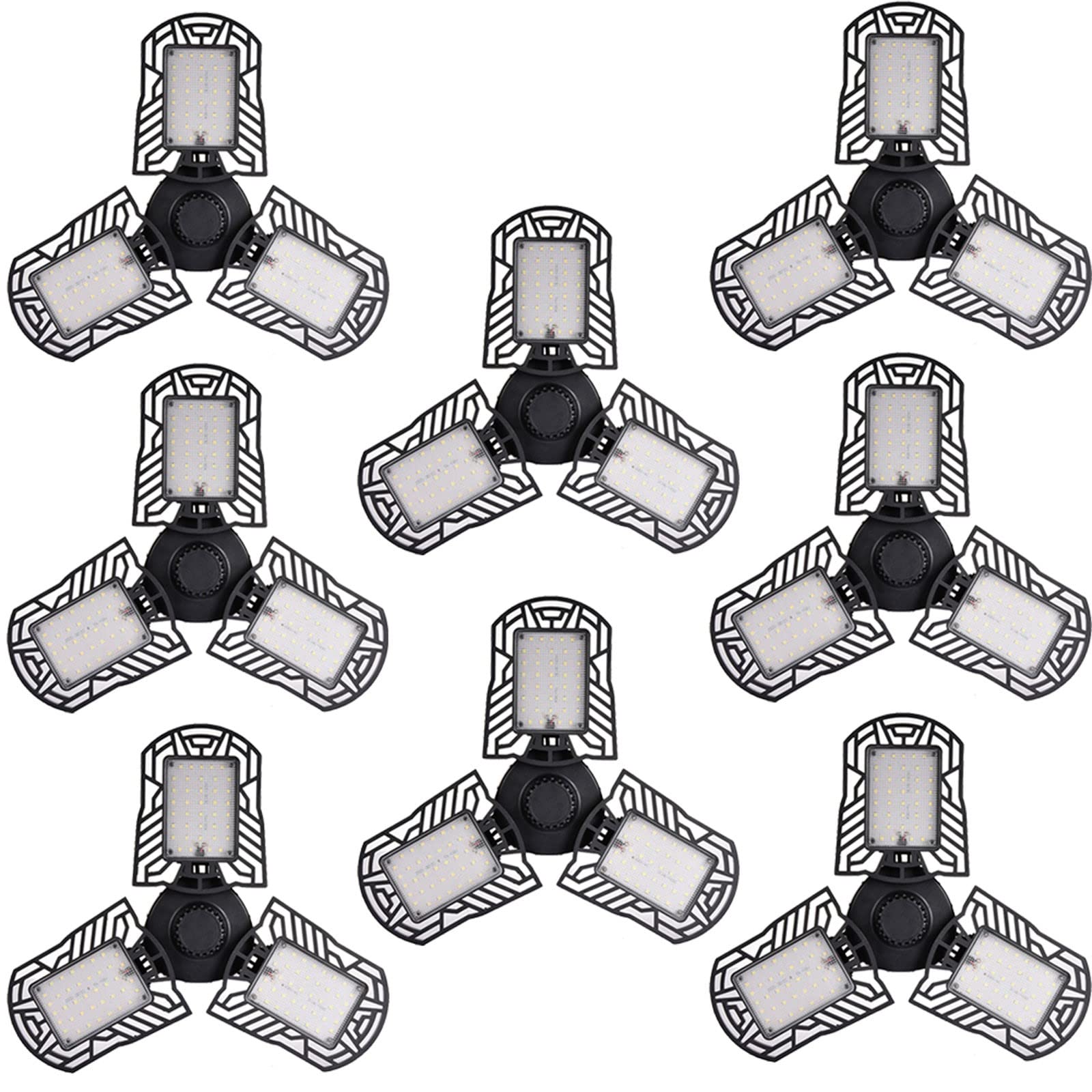 MAVARO Bright Led Garage Light, Garage Lights Ceiling Led, Three Glow Light for Garage, Workshop 8 Pack