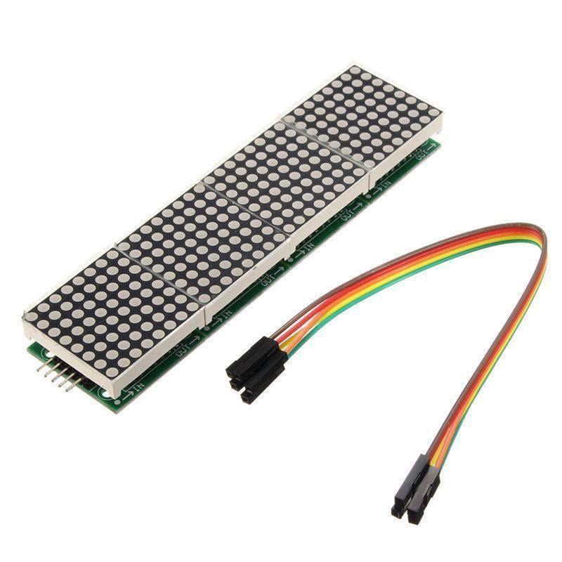 MAX7219 Microcontroller 4In1 Display w/ 5P Line Dot Matrix Module for Arduino 12.8 cm X3.2 cm X1.3 cm Module Modules Board
