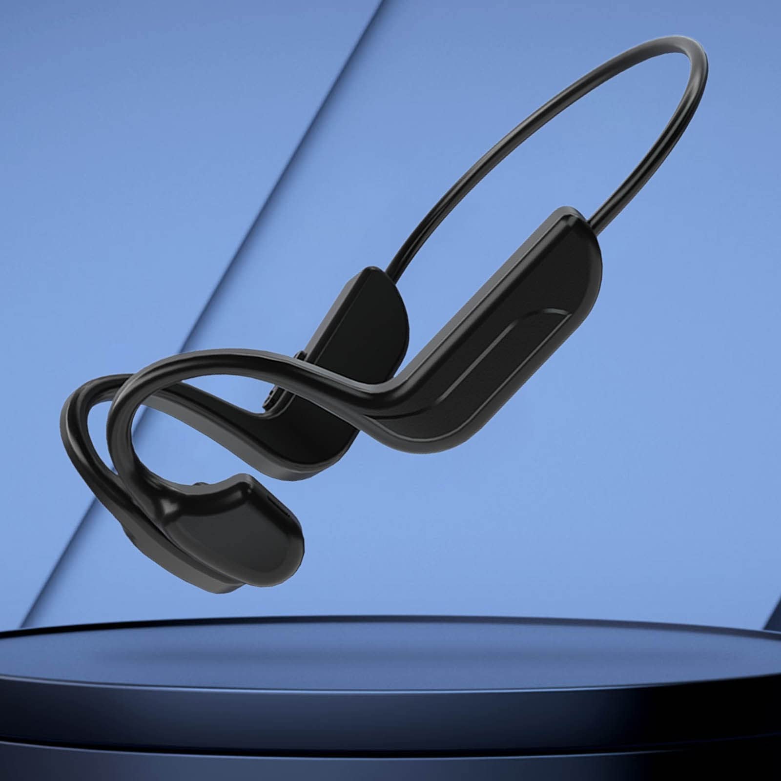 Outdoor Stereo Earbuds Bone-Conduction Earphone Wireless Bluetooth Headphones Sports Waterproof Headset Built-in Microphone