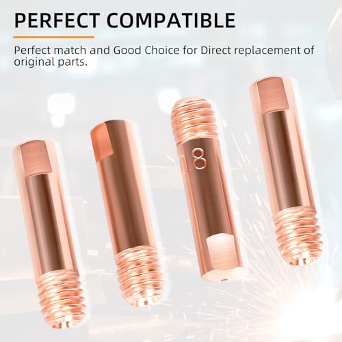 Melgweldr Mig Welding Tips 11-30 (0.030") Welding Contact Tip .030" Replacement for MIG Welding Gun Consumables (40-Pack)