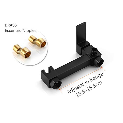MINJING Hand Held Bidet Sprayer, Black Douche Kit Toilet, Hot and Cold Brass Copper Mixer Valve Set Shower Head Faucet,A Set