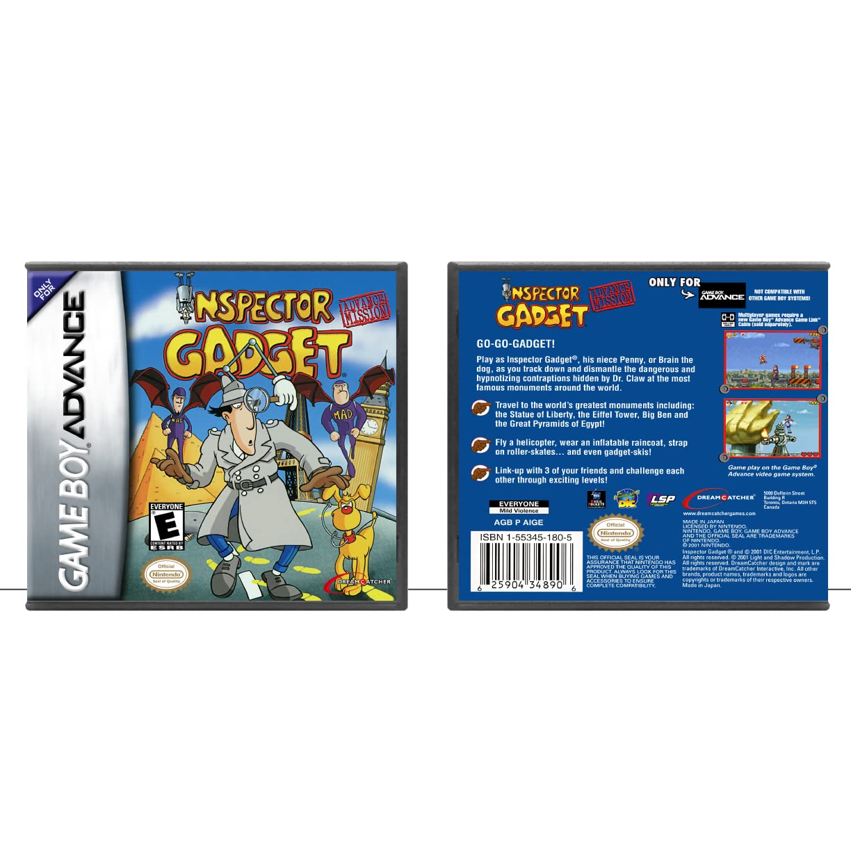 Inspector Gadget: Advance Mission | (GBA) Game Boy Advance - Game Case Only - No Game