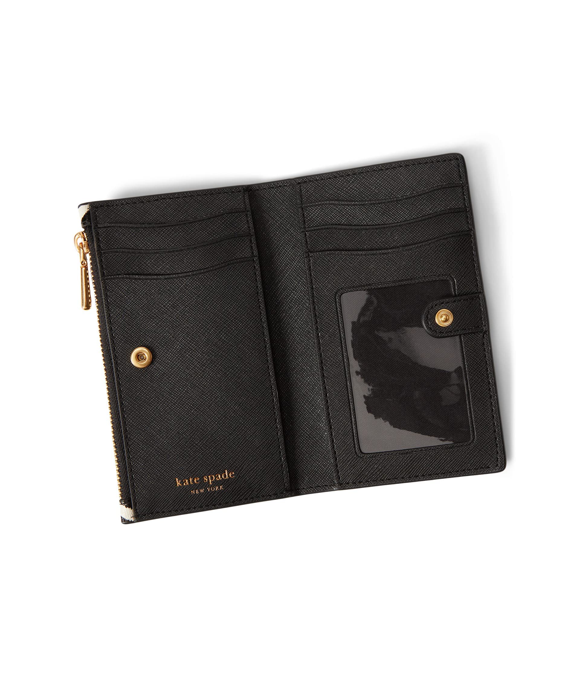 kate spade new york Morgan Zebra Small Slim Bifold Wallet Black Multi One Size