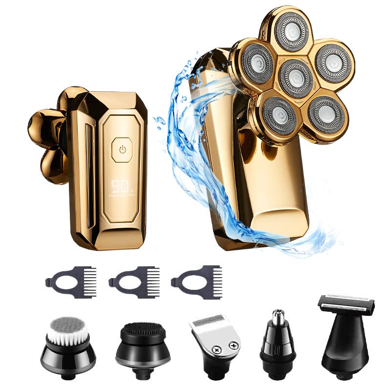LXosff 5-in-1 New Multifunctional Men's Electric Razor for Bald Men,Head Shaver for Men, Ergonomic Design, Cordless and Rechargeable.