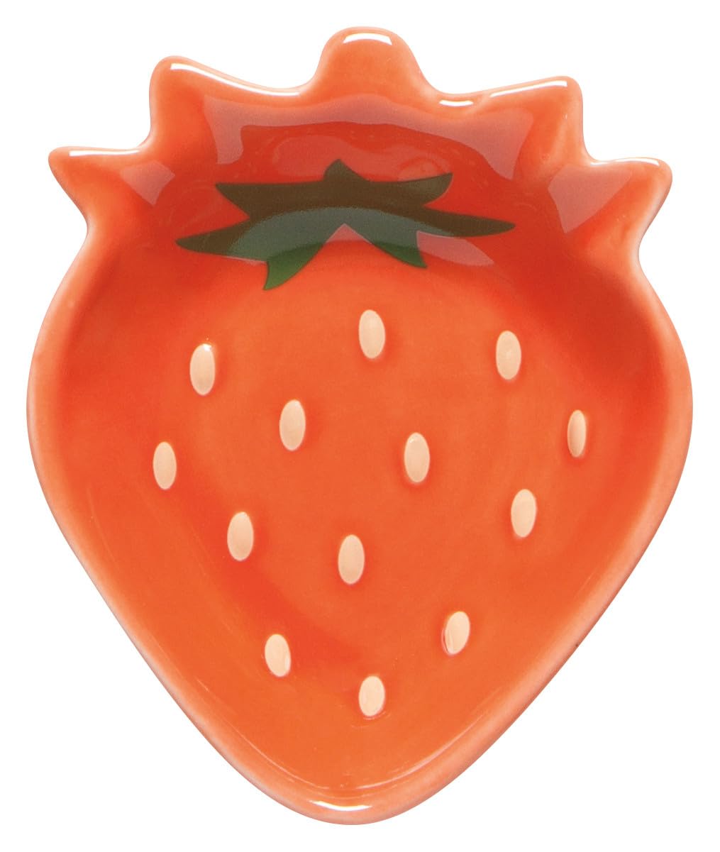 Jubilee Berry Sweet Stoneware Shaped Pinch Bowl Set, Mini Bowls for Dipping and Seasoning-Soy Sauce Dish, Set of 6, 2 oz