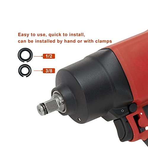 MEFONKOU 1/2" 3/8" Impact Wrench Retaining Socket Rings & with Ring Wrench o ring for Electric Wrench Air Wrench, Impact friction ring, pull ring(10 sets)