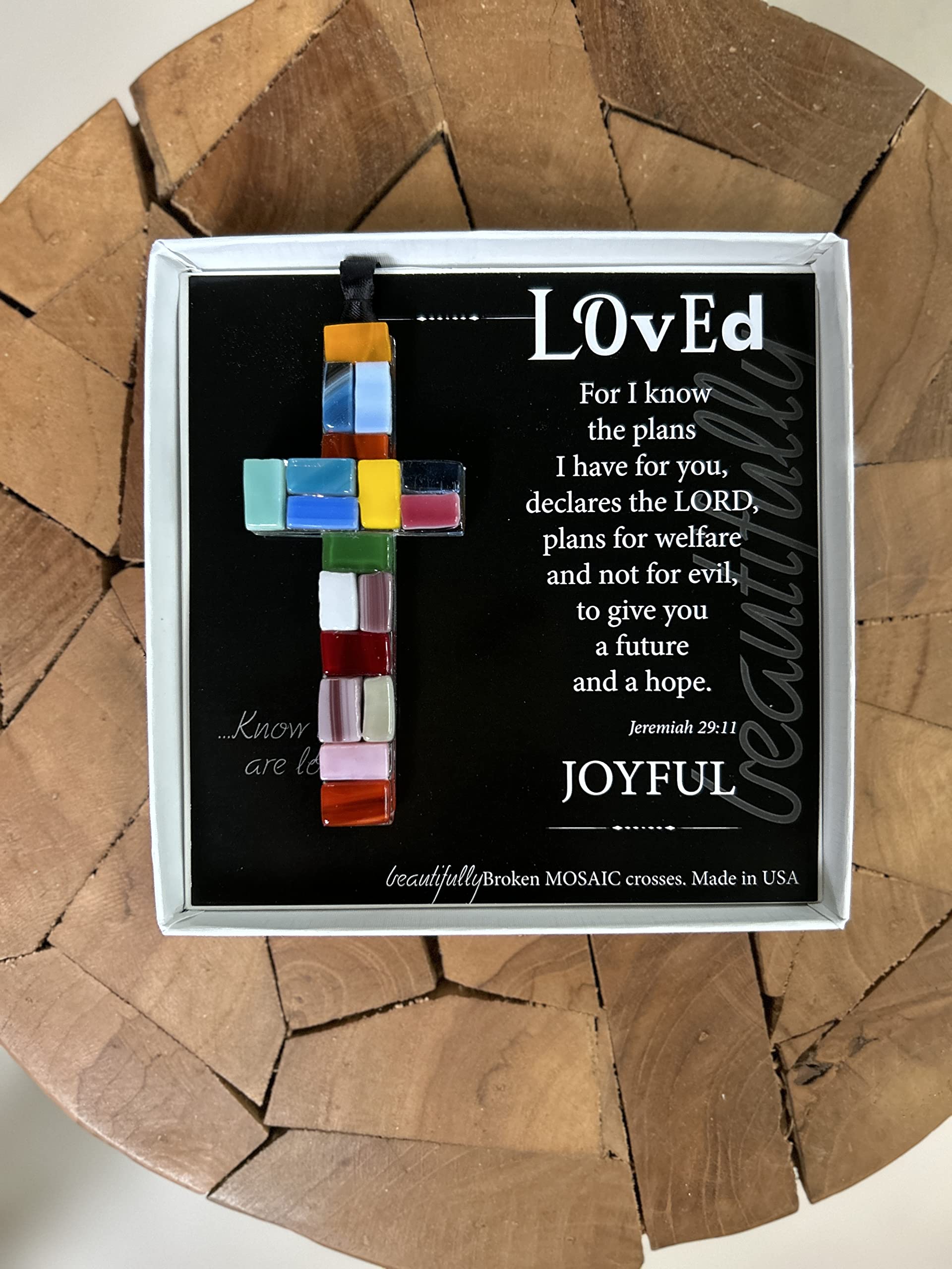 Inspirational Gift: Handmade Mosaic Glass Gift Cross