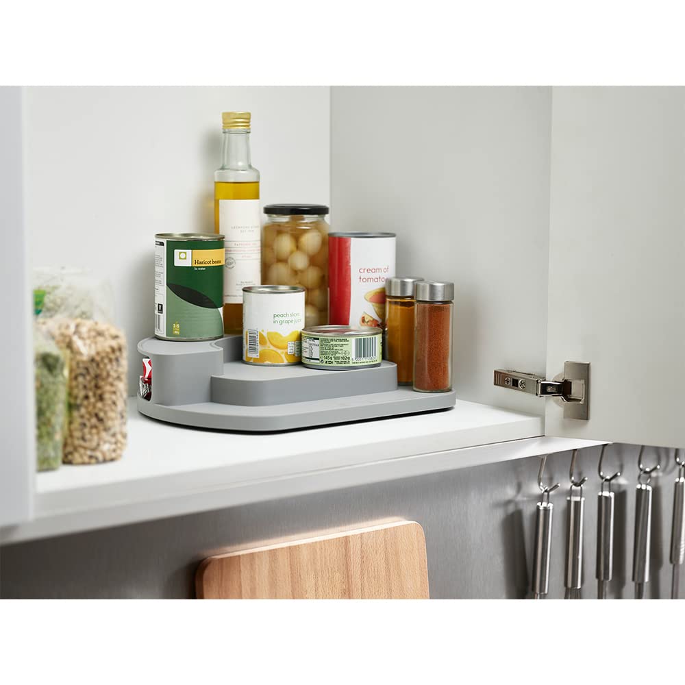 Joseph Joseph CupboardStore Rotating Organizer, Small, Grey