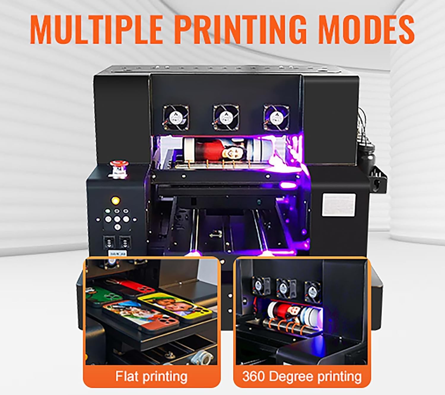 PEIXU A3 XP600 UVV DTG/DTF Printer with EPSON Technology | 2880dpi Precision for Phone Cases, Acrylic, Metal, Leather, Golf Balls & Bottles | Vacuum Suction Platform 33x50x15cm with Bottle Holder