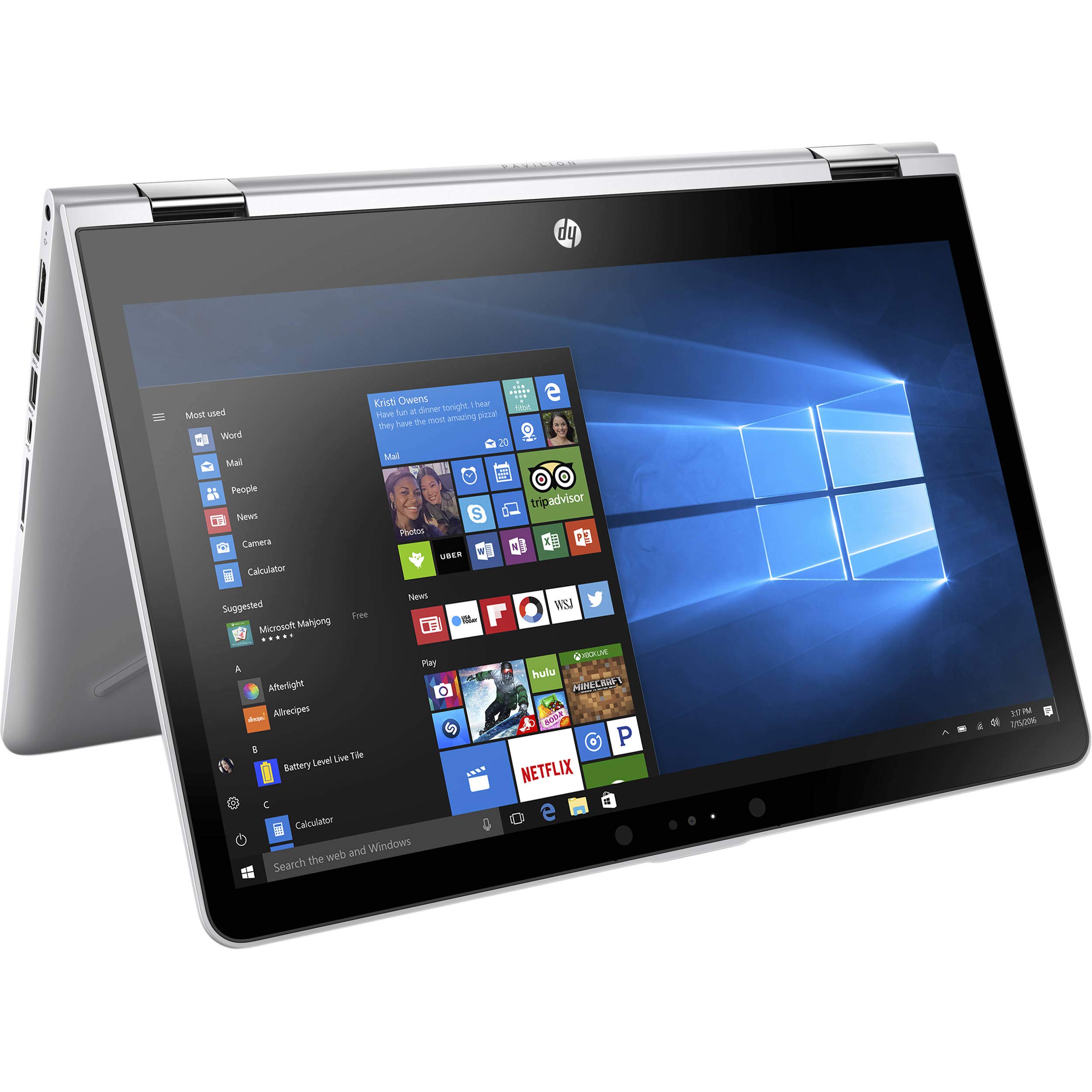 HP Pavilion x360 14-inch Convertible Laptop, Intel Core i5-8250U Processor, 8 GB RAM, 256 GB Solid-State Drive, Windows 10 Home (14-ba110nr, Silver)