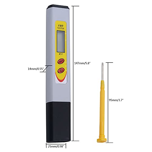 Meichoon ORP Tester Meter -1999mV~1999mV Millivolts Redox Digital Pen-Type for Drinking Water, Swimming Pool and Aquarium DH06
