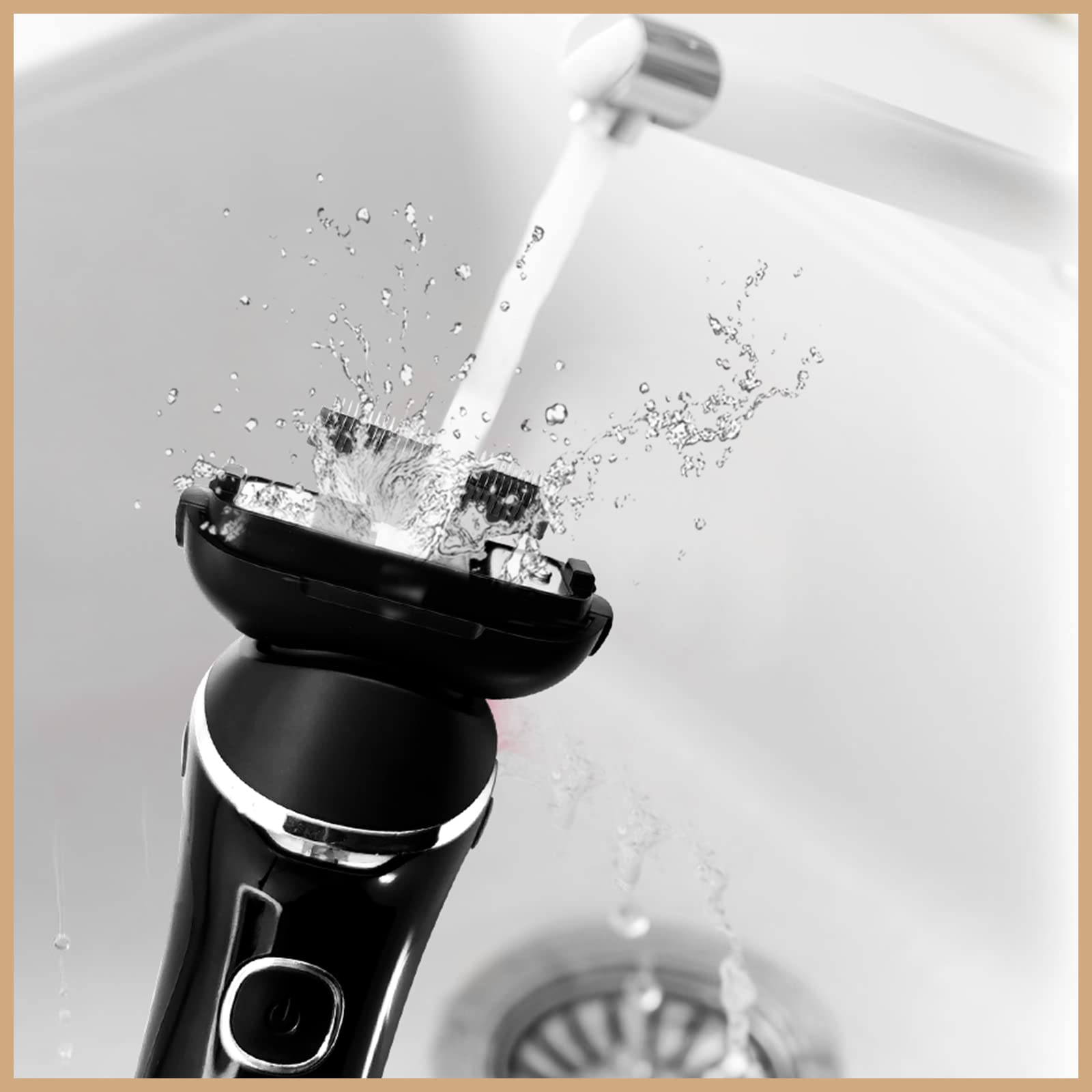 KEDA Electric Shaver, Men's 3-Blade Cordless with Shave Sensor Technology and Wet/Dry Convenience,Waterproof Foil Shaver