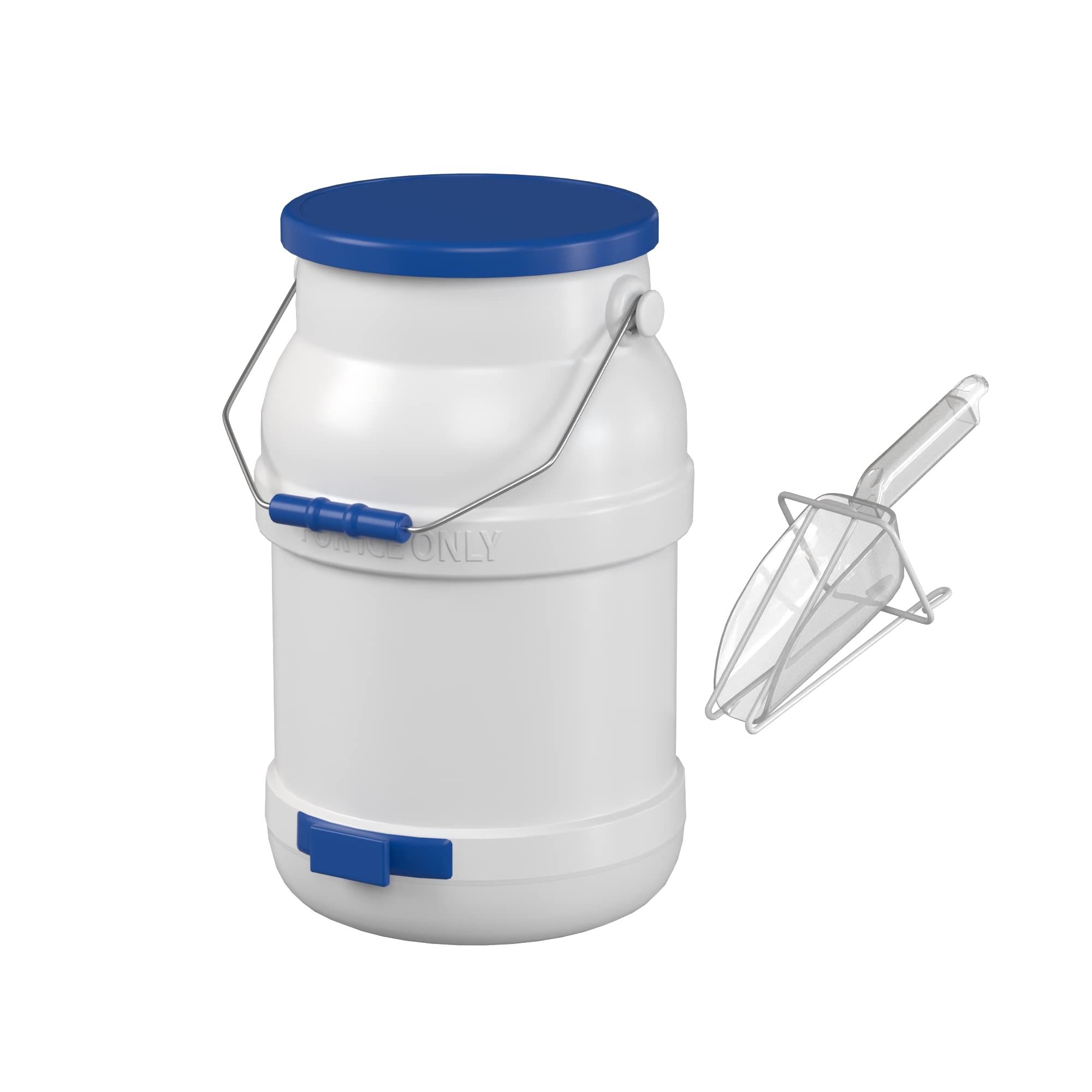 Krollen Industrial 5 Gallon Ice Bucket Kit with Lid, Mounting Bracket, 12 oz. Scoop and Scoop Holder