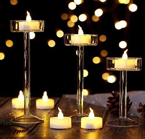 Led Tea Lights with Remote Control-12 Pack Battery Tea Lights Realistic and Bright Flickering Flameless tealights Candles with Remote for Seasonal & Festival Celebration Halloween Warm White