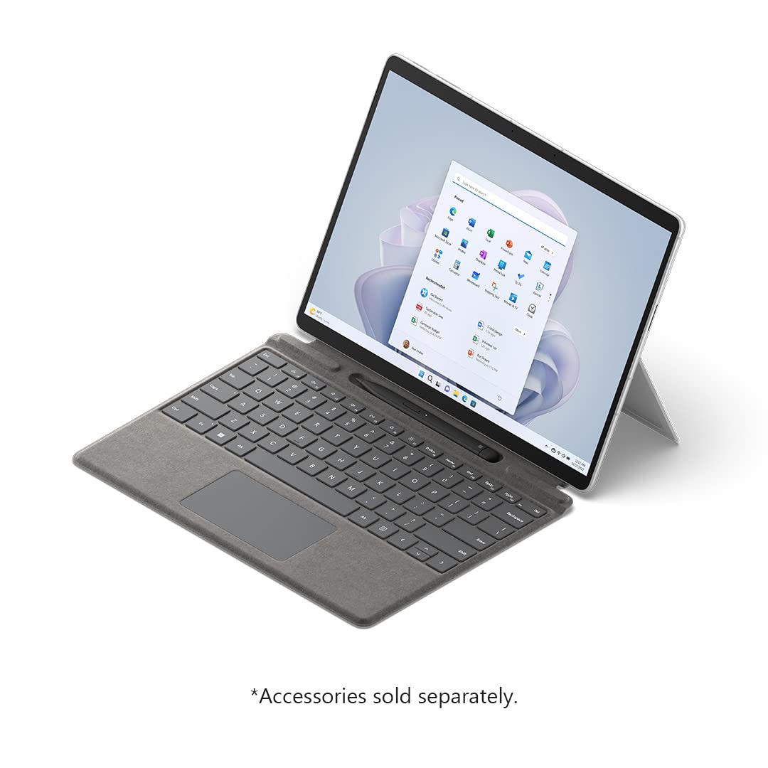 Microsoft Surface Pro 9 (2022), 13" 2-in-1 Tablet & Laptop, 5G Connectivity, Thin & Lightweight, Faster Processor for Multi-Tasking, 256GB Storage with Windows 11, Platinum