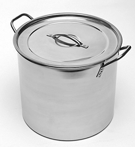 Learn to Brew 5 Gallon Stock Pot with Lid, 12.5" x 12.5" x 11.5", Stainless Steel