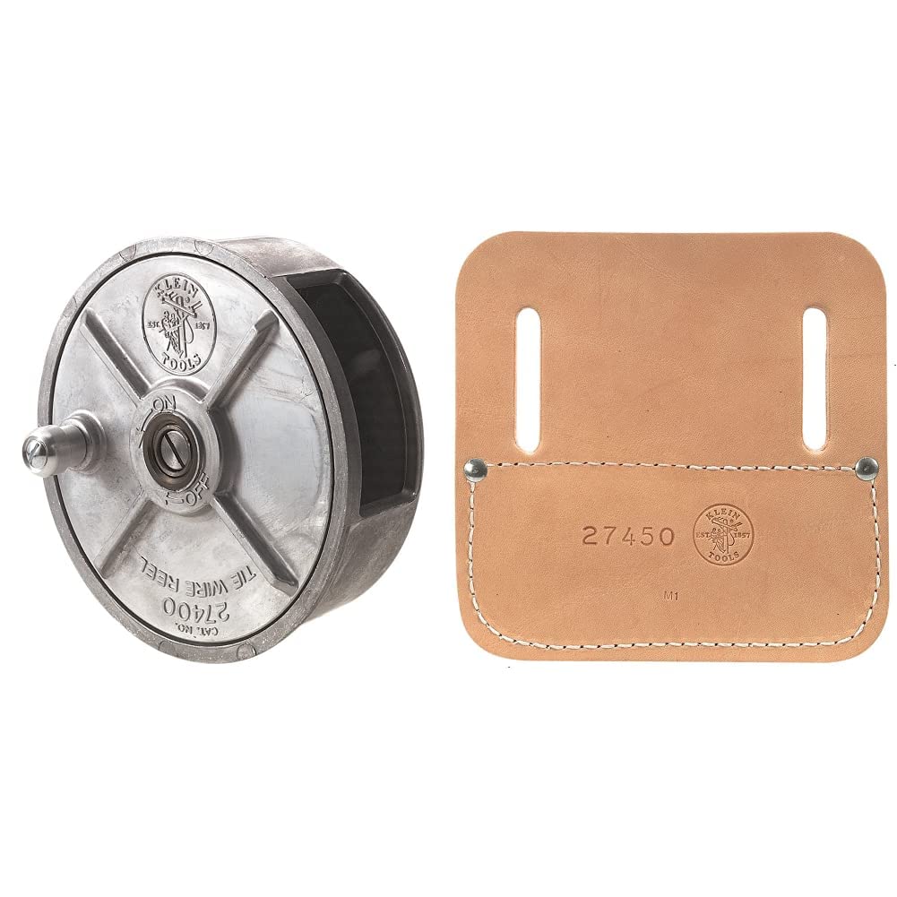 Klein Tools 24700 Tie Wire Reel, Lightweight Aluminum 27450 Tie Wire Reel Pad