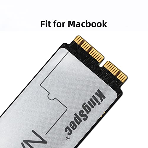 KingSpec 512GB NVMe SSD for MacBook, Ultra-Slim M.2 PCIe Gen3x4 Internal Solid State Drive with 3D NAND Flash, Compatible with MacBook Air 2013-2017 / MacBook Pro (Retina) 2013-2017 / iMac/Mac