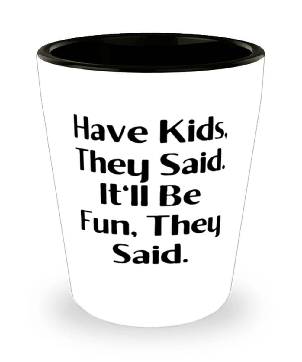 Joke Mom, Have Kids, They Said. It'll Be Fun, They Said, Cute Mother's Day Shot Glass For Mom