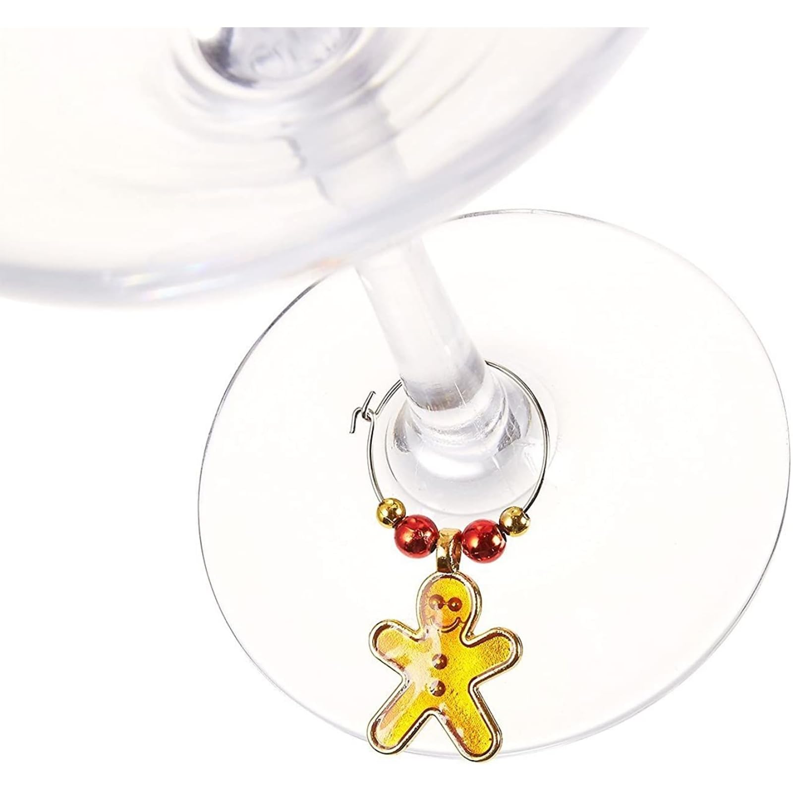 Juvale 12 Piece Christmas Wine Glass Charms, Holiday Drink Markers Set (2 Inches)