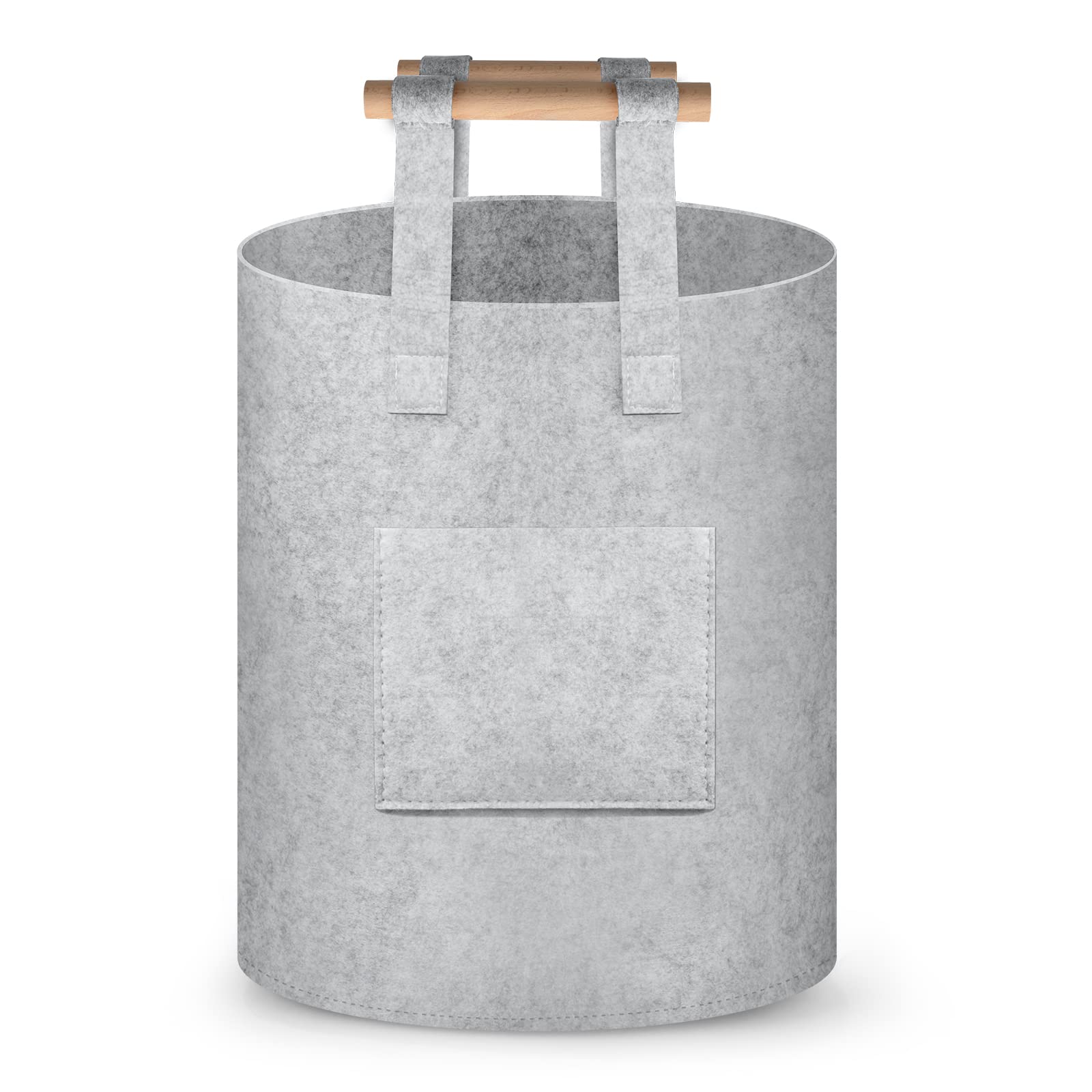 MAHAN Felt Laundry Basket, Large Capacity Dirty Laundry Hamper with Handles, Silver Gray Toys Storage Organizer Kids Laundry Hamper, Suitable for Children's Room/Bedroom/Laundry Room