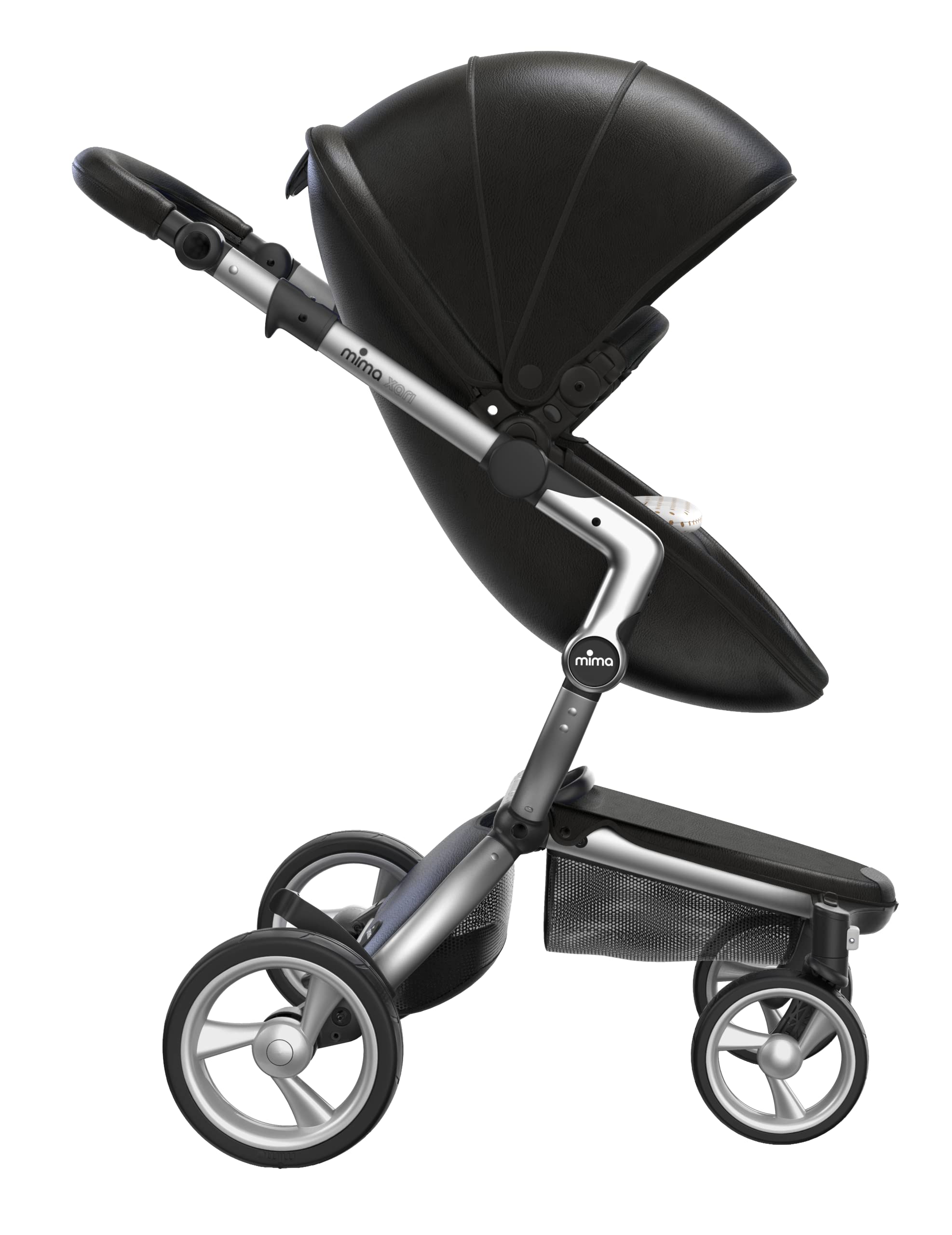 Mima Xari 4G Stroller (Aluminum Chassis, Black Seat, Sandy Beige Starter Pack)