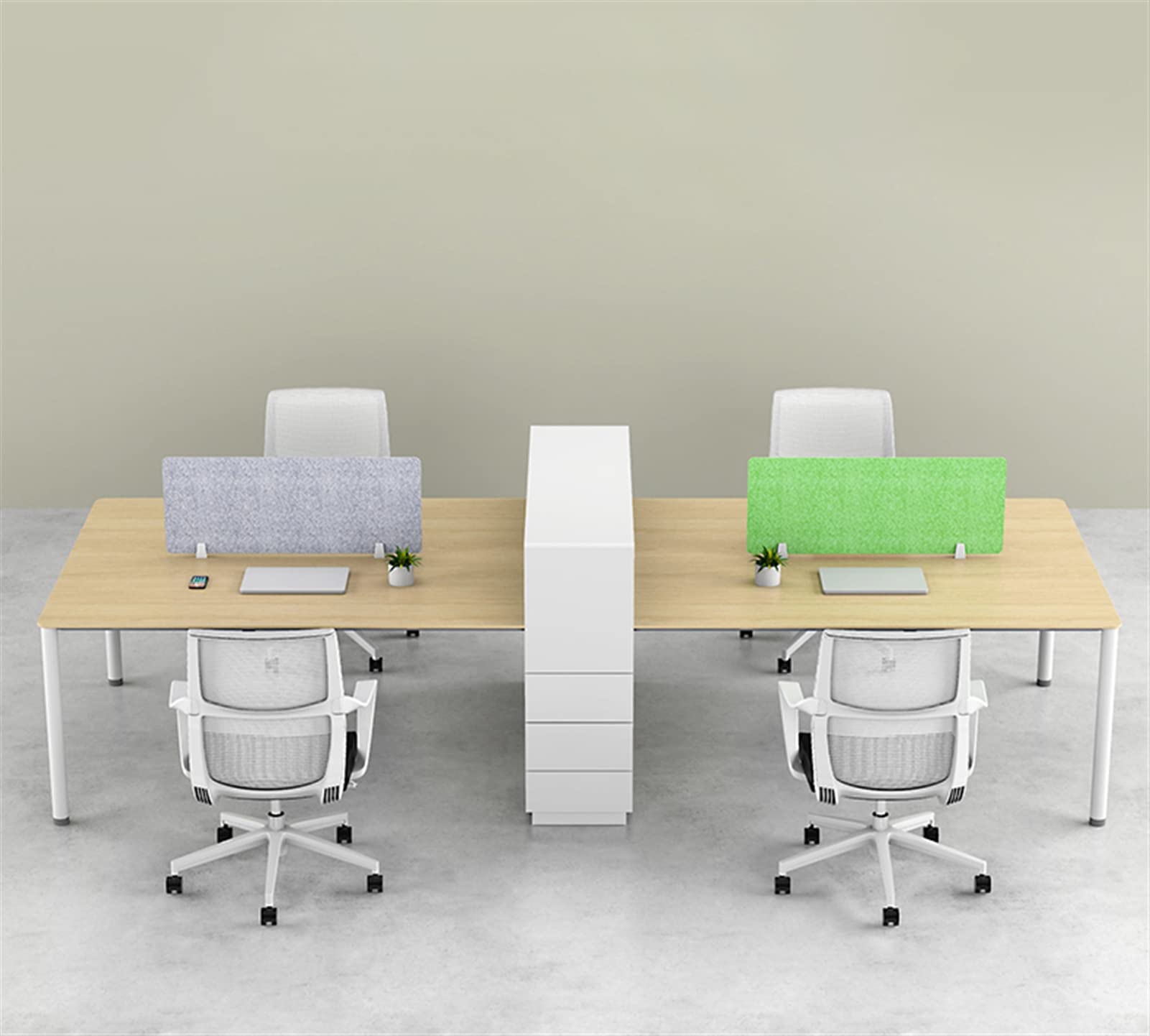 Icegrey Acoustic Desk Divider Privacy Panel Removable Sound Absorbing Desk Partition Board with 2 Clips for Student Call Centers Offices Braries Classrooms Library, Dark Grey, 23.4x15.6