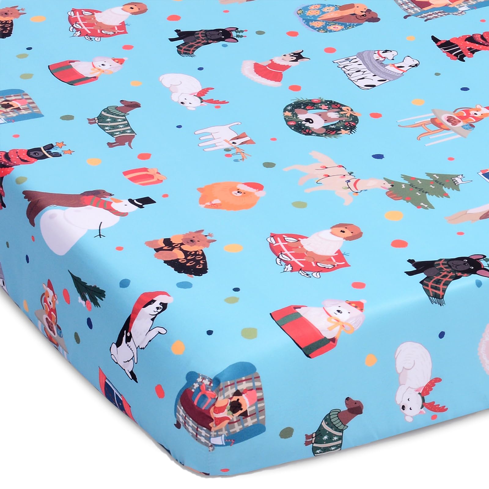 Mini Crib Sheets for Boys and Girls,SUYFHDC 38 * 24in Crib Sheets, Soft and Cozy Crib Sheets, Crib Sheet for Standard Crib and Toddler Mattresses - 1 Pack