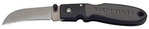 KLEIN TOOLS 44004 Lightweight Lockback Knife with Nylon Resin Handle, 2-3/8-Inch Sheepsfoot Blade