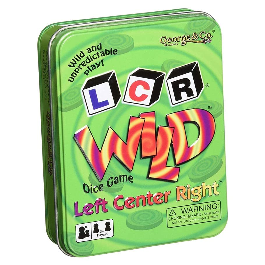 LCR Left Center Right Wild Dice Game Bundle with Mr Dice Drawstring Bag
