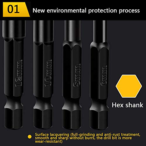 Mgtgbao 8PC Concrete Drill Bit Set,10pc 3mmMasonry Drill Bits for Tile,Brick, Plastic and Wood,Tungsten Carbide Tip Best for Wall Mirror and Ceramic Tile on Concrete and Brick Wall