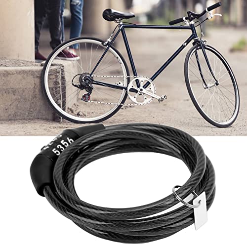 LAIONTY Bike Combination Lock 4 Digit Steel Cable Combination Locks Bike Cycling Accessory