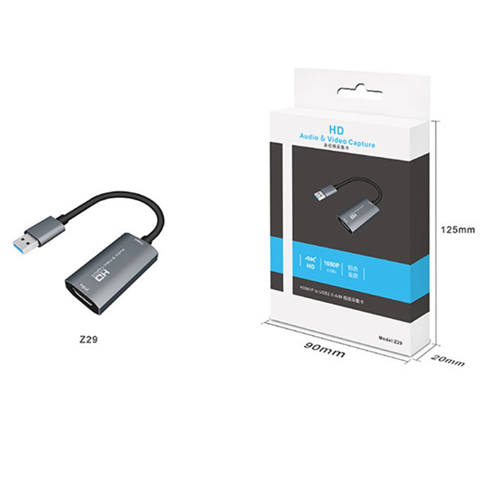 MACIMO 2X Video USB 3.0 HD Audio 4K 60FPS Game Real-Time Streaming Video Recorder Capture Device