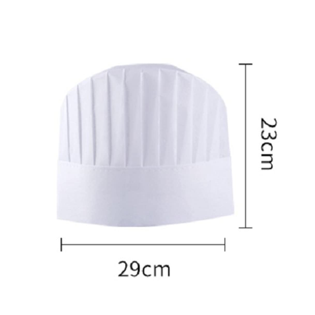 Hyzrz 20 Pack Disposable Non-Woven Paper Fiber Chef Hats for Kids, Adults, Adjustable Unisex White Kitchen Caps Bulk Set (Round, Medium)