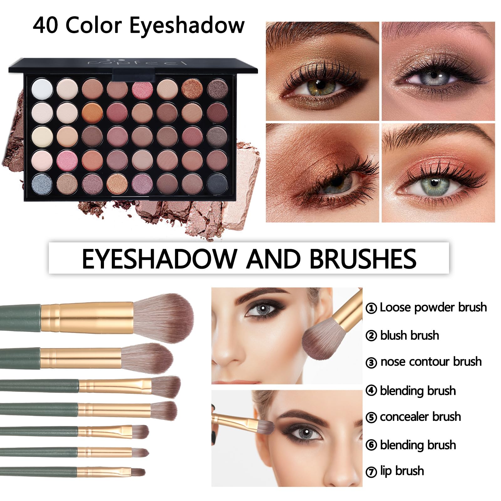 Makeup Kit for Women Full Kit Teens Makeup Set Eyeshadow Palette, Lip Gloss, Lipstick, Makeup Brush, Foundation, Concealer Mascara Powder Puff Makeup Bag Makeup Set for Women Girls Teens Gift