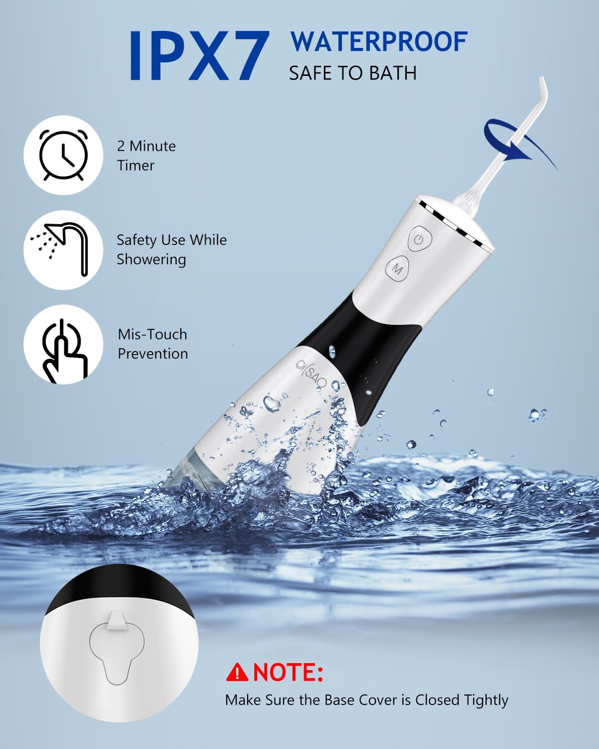 OILSAO Electric Toothbrush with Water Flosser,350ML Professional Flossing Toothbrush Electric Flosser Combo 2-in-1 Brushing & Flossing for Teeth Cleaning